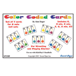 Color Coded Chord Cards for 8-Note Bell Sets